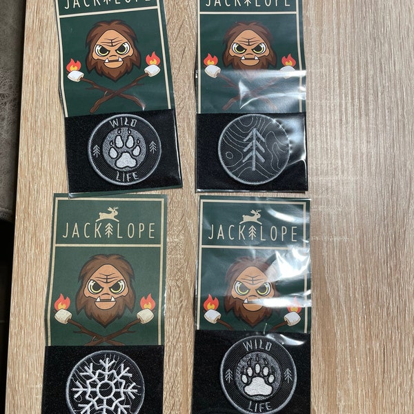 Topo Skull Patch - Morale Patch, Velcro Patch, Jackalope Forest, Scout Patch, Embroidery Morale ...