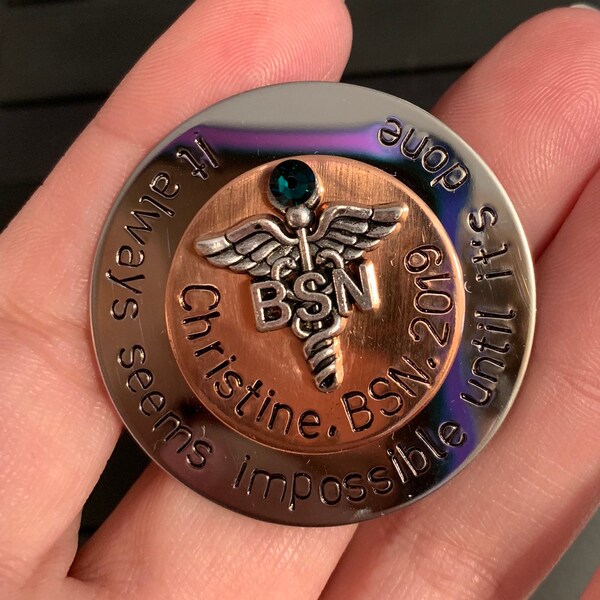 Personalized Nursing Pin / RN Pin / Nursing Student / Nursing Pinning ...