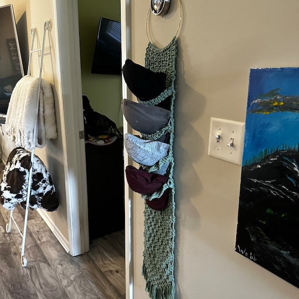 Macrame Baseball Cap Hanger PDF Pattern Tutorial With Knot Guide ...