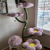 EDEN Wood Floral Cat Tree Tower, Wooden Cat Tower, Modern Cat Climbing ...