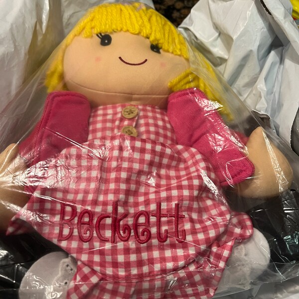 Personalized Cuddle Time Rag Dolls Ages 3 Soft Doll for Kids Plush Toy ...