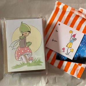 Mini Little Pixie Cards With Stamps - Etsy