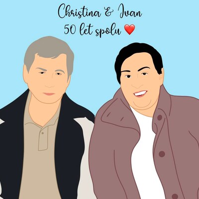 Senior. Graduation Gift. Custom Minimalist Portrait. Faceless Digital ...