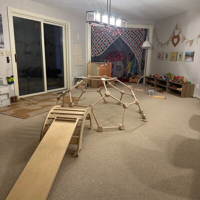 78x90 up to 8 Years Circle Teepee Montessori Climber Toddler Tower With ...