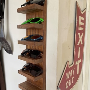 Wooden Sunglasses Shelf Floating Shelf Entryway Organization Eyeglass ...