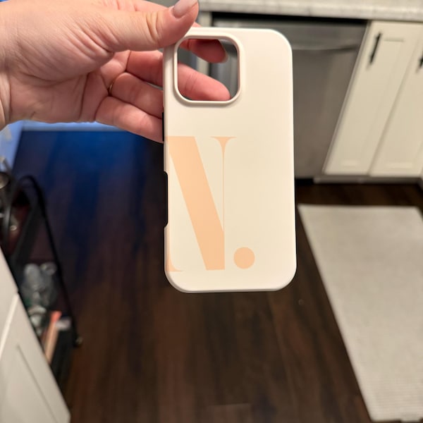 Personalised Large Initial Phone Case for iPhone 17 16 15 14 13 12 11 ...