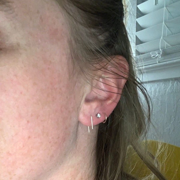 Small Threader Earrings - Gold Filled Earrings, Sterling Silver ...