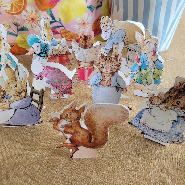 INSTANT DOWNLOAD - LARGE - Peter Rabbit Cut Out Table Stands - 10 ...