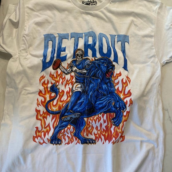 Detroit Football Shirt - Graphic Tees - Skeleton Shirt - Merch Tee ...