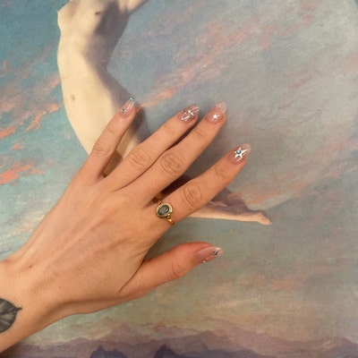 Y2k Silver Punk Nails /japanese Nails /custom Press on Nails/ Hand Made ...