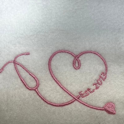 Nurse Love Machine Embroidery Design / Heart Stethoscope / Heart Flower ...