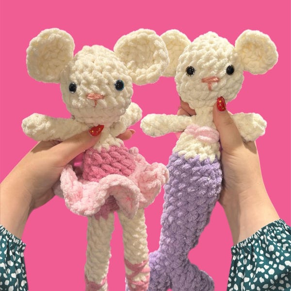 Brie Mouse + Mermaid Tail Mod CROCHET PATTERN (fable Collection) - Etsy