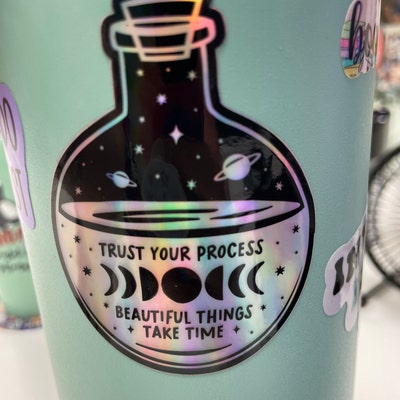 Trust Your Process Holographic Mystical Potion Bottle Sticker Galaxy ...