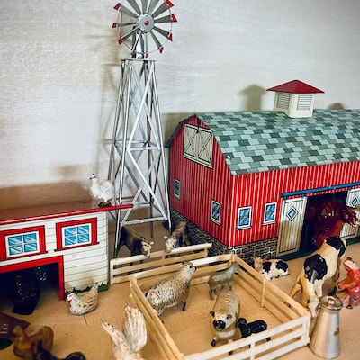Gray Windmill Miniature 8 Inch Tall Old West Farm Model Windmill ...