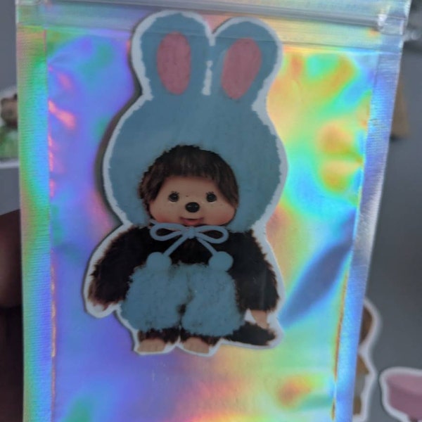 Monchhichi Inspired Vinyl Decal Sticker Bundle of 4 - Etsy