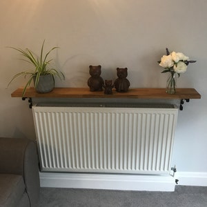 16cm Solid Oak Wooden Radiator Shelf with Antique Metal | Etsy