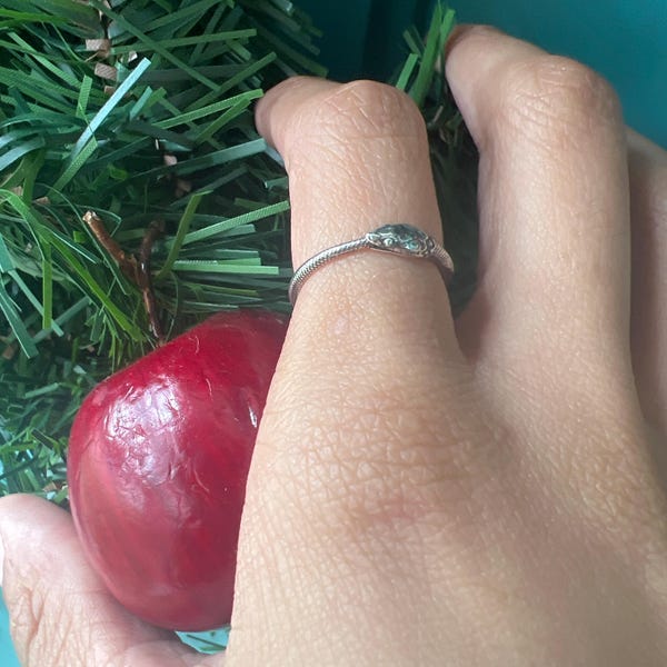 Ouroboros Ring, Snake Ring, Sterling Silver Snake, Silver Snake Ring ...