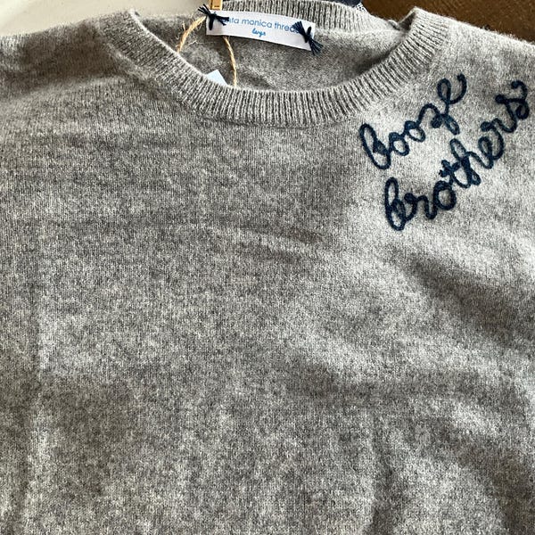 Customized Embroidered Cashmere Sweater for Women, Fall Clothing ...