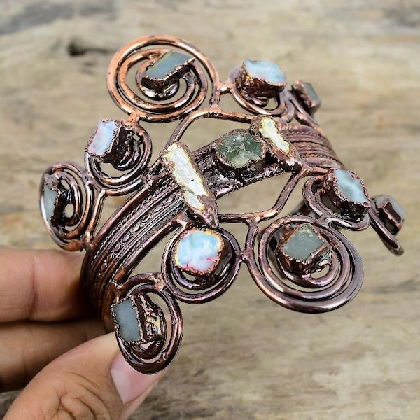 Labradorite Copper Earring Copper Wire Wrapped Earring Gemstone Jewelry ...