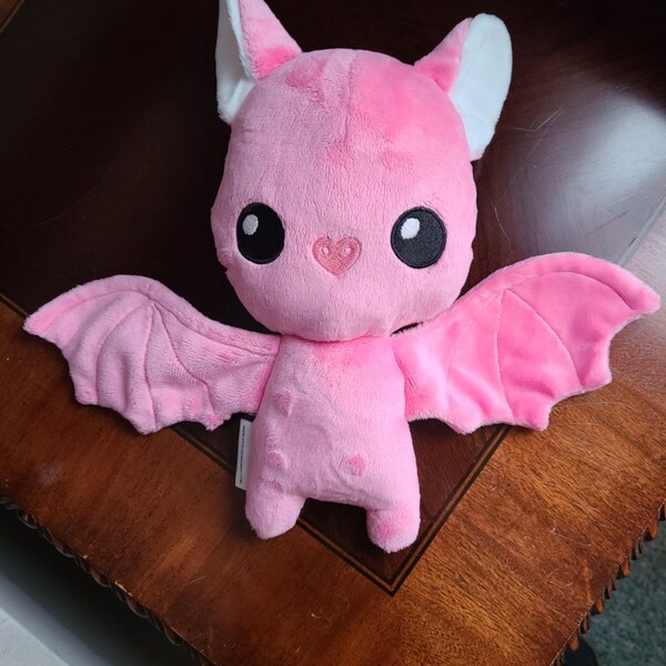 Custom Bat Plush - Halloween Bat Softie - Embroidered Stuffed Animal ...