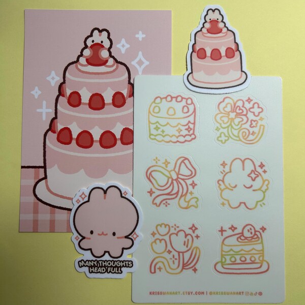 Bunny Gacha series 2 Random Acrylic Keychain Double-sided Kawaii ...