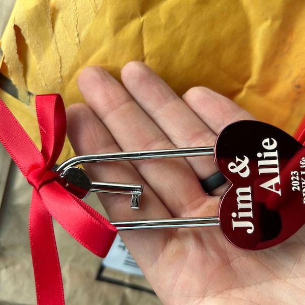 Personalized Love Lock Custom Wedding Gift for the Couple, Engraved ...