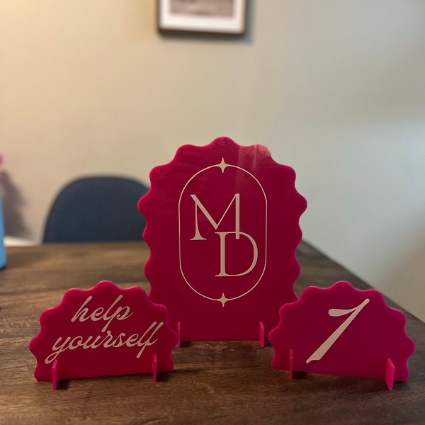 Wavy Arch - Acrylic Blank Table Sign - Etsy