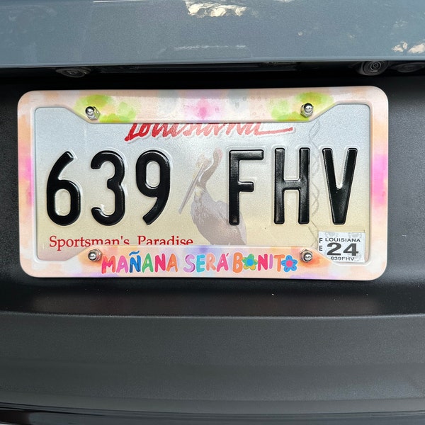 Bad Bunny License Plate Frame, Bad Bunny Heart License Plate Frame, Un ...