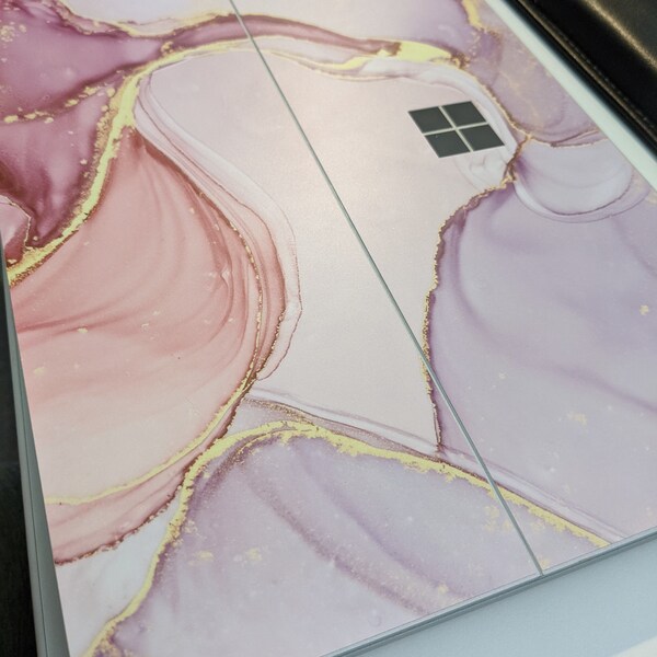 Rose Gold Liquid Marble Surface Laptop Protective Skin | Chic Marble ...