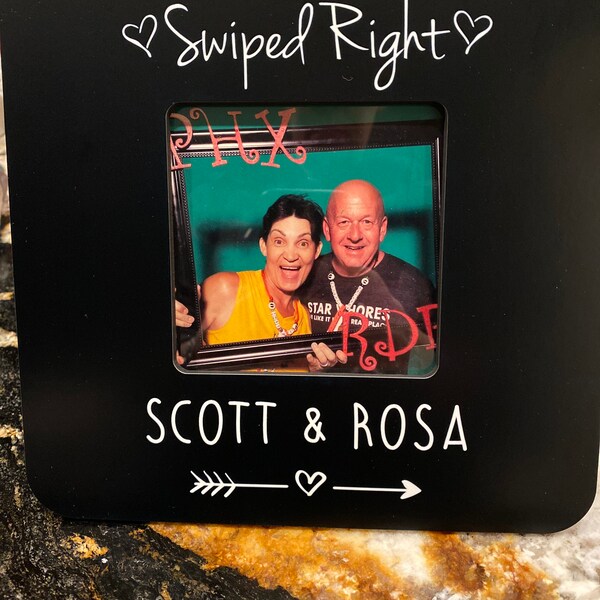 Personalized Swiped Right Picture Frame, Tinder Gift for Boy Friend or ...
