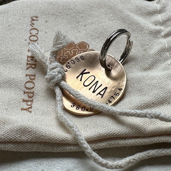 Custom Dog Tag / Custom Pet ID Tag - Lucy - in 1.25'' Domed Bronze ...