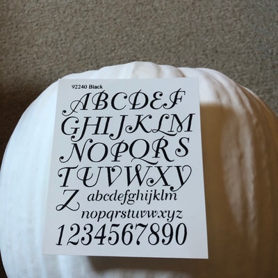 Fancy Script Alphabet Monograms Ceramic Decals Enamel Decal Fusible ...