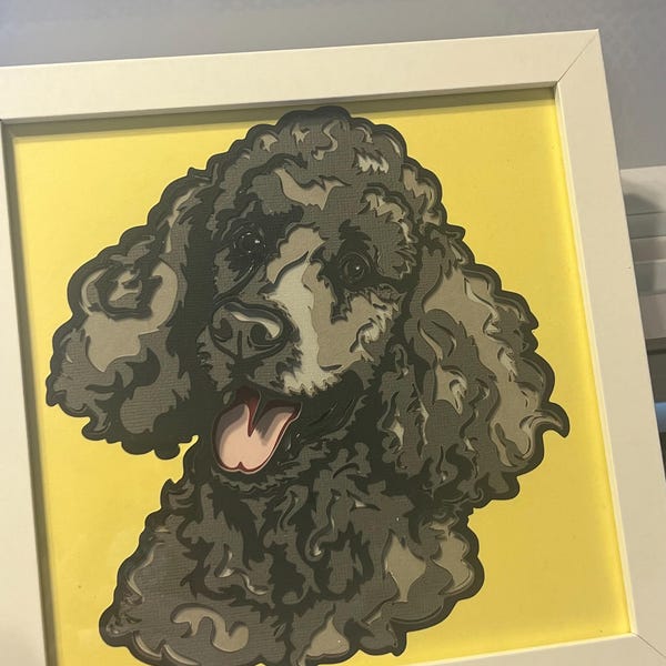 Poodle 3D Layered SVG for Cardstock, Multilayer Papercut, Shadow Box ...