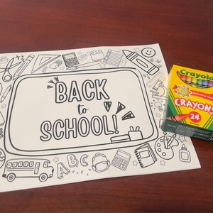 Back to School Coloring Page, Customized With Any Grade, Back to School ...