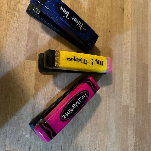 Personalized Stapler|teacher Stapler|pencil Stapler|glitter Stapler ...