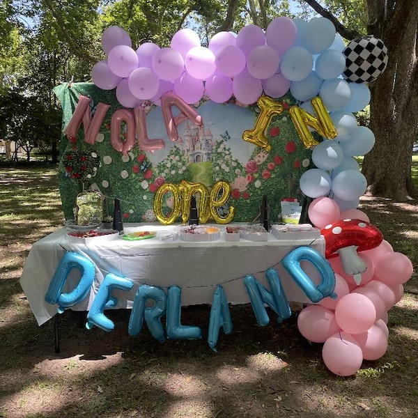 Four Real Life Letter Balloon Kit 4th Birthday Party Decorations Bluey ...