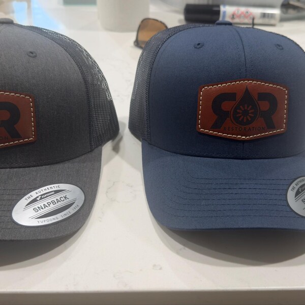 Leather Patch Hats, High Quality Stitching, Custom Logo, Branded Hats ...