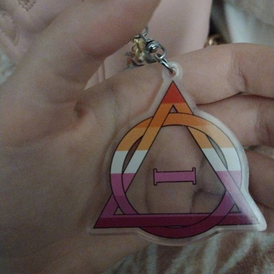 Therian Theta Delta Symbol Pride/lgbtq Double-sided Keychain - Etsy