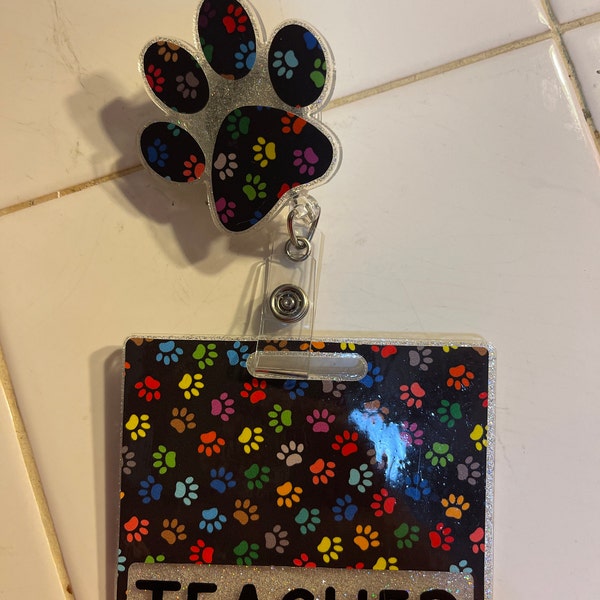 Lab Badge Buddy, Blood Splatter Badge Buddy, Customizable Acrylic ...