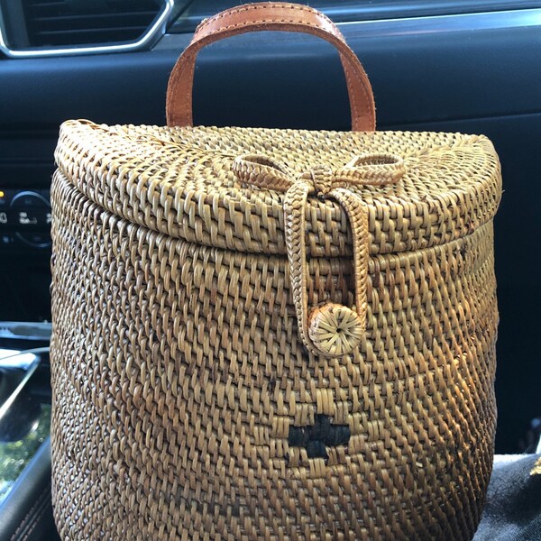 Rattan Backpack - Bali Bag - Straw Bag - Handwoven Beach Bag - Boho ...
