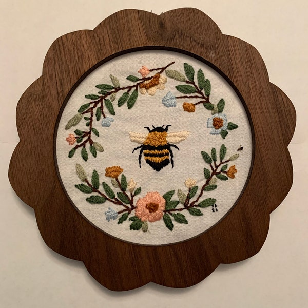 Bee Hand Embroidery Pattern, Digital Download Embroidery, Bumble Bee ...