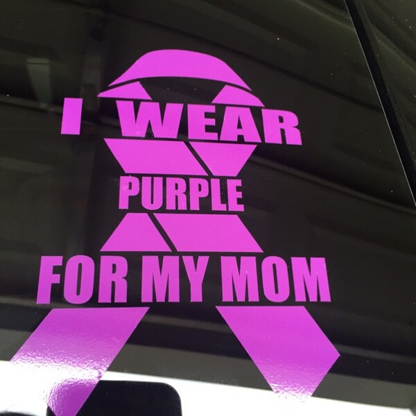 I Wear Pink for My Mom Car Window Decal Sticker - Etsy