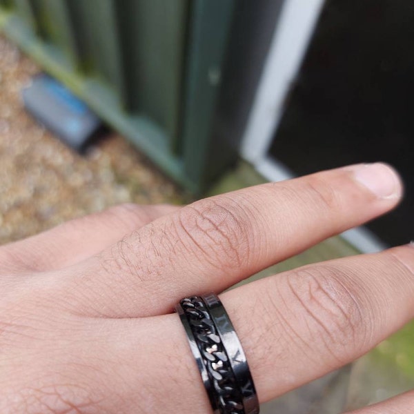 Mens Silver Rings - Stainless Steel Rings - Rings for Men - Set of ...