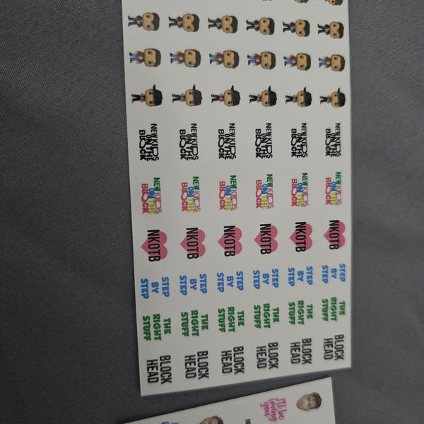 NKOTB New Kids on the Block Nail Decals Stickers Waterslide Boyband ...