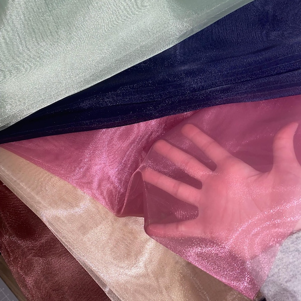 Sheer Organza Fabric by Yard, 60"wide Crystal Organza for Bridal Dress ...