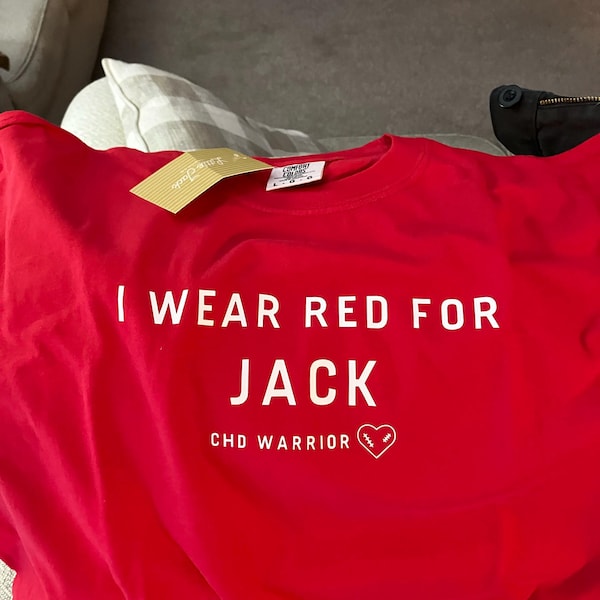 CHD Awareness Wear Red Shirt Heart Warrior Gift Heart Surgery Gift CHD ...