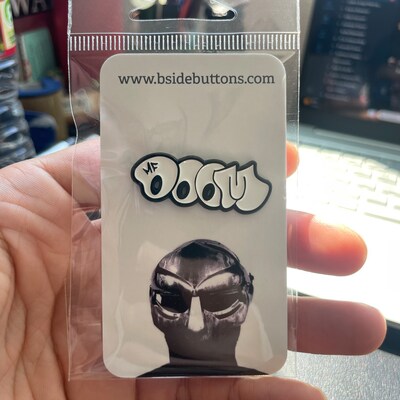 Mf Doom Pin Black and White Tag Enamel Lapel Kookies Operation Doomsday ...