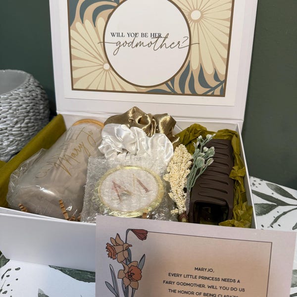 Will You Be My Godmother Proposal Box, Personalized Gift for Godmom ...