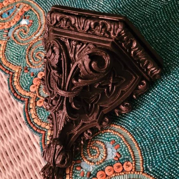 Vintage Black Victorian Corbel for Wall Decoration Shelf Candle Holder ...