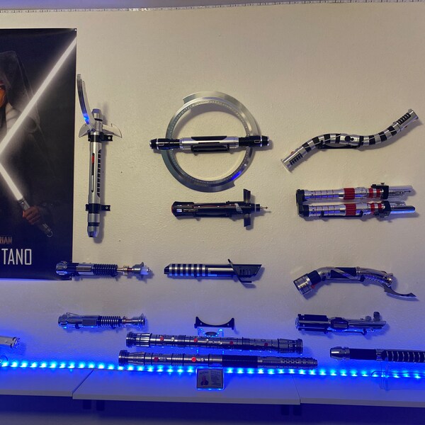 5 X Horizontal Lightsaber Wall Mount, Galaxy's Edge Lightsaber Mount - Etsy